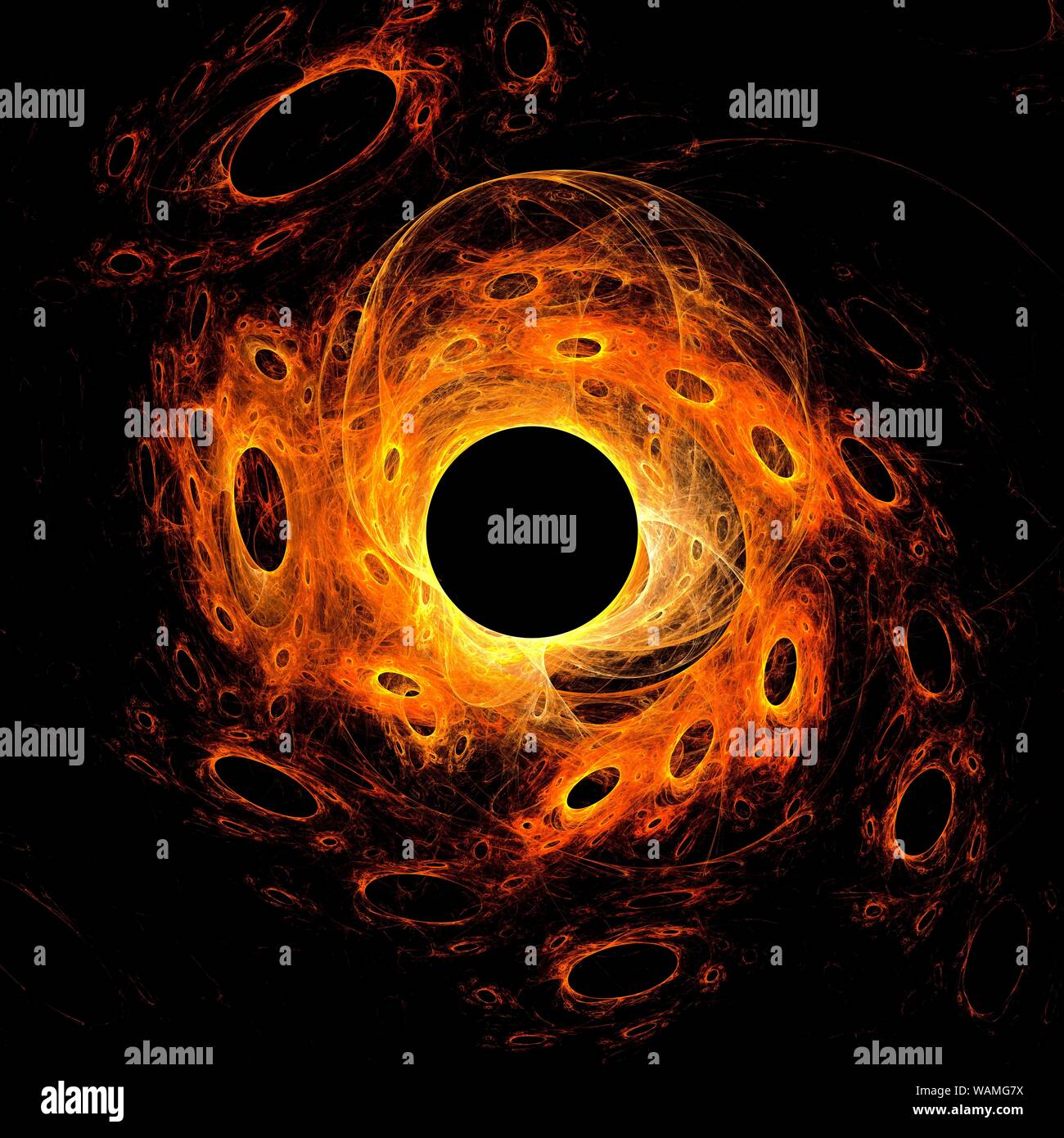 The eye of God Solar Eclipse on black background Stock Photo - Alamy