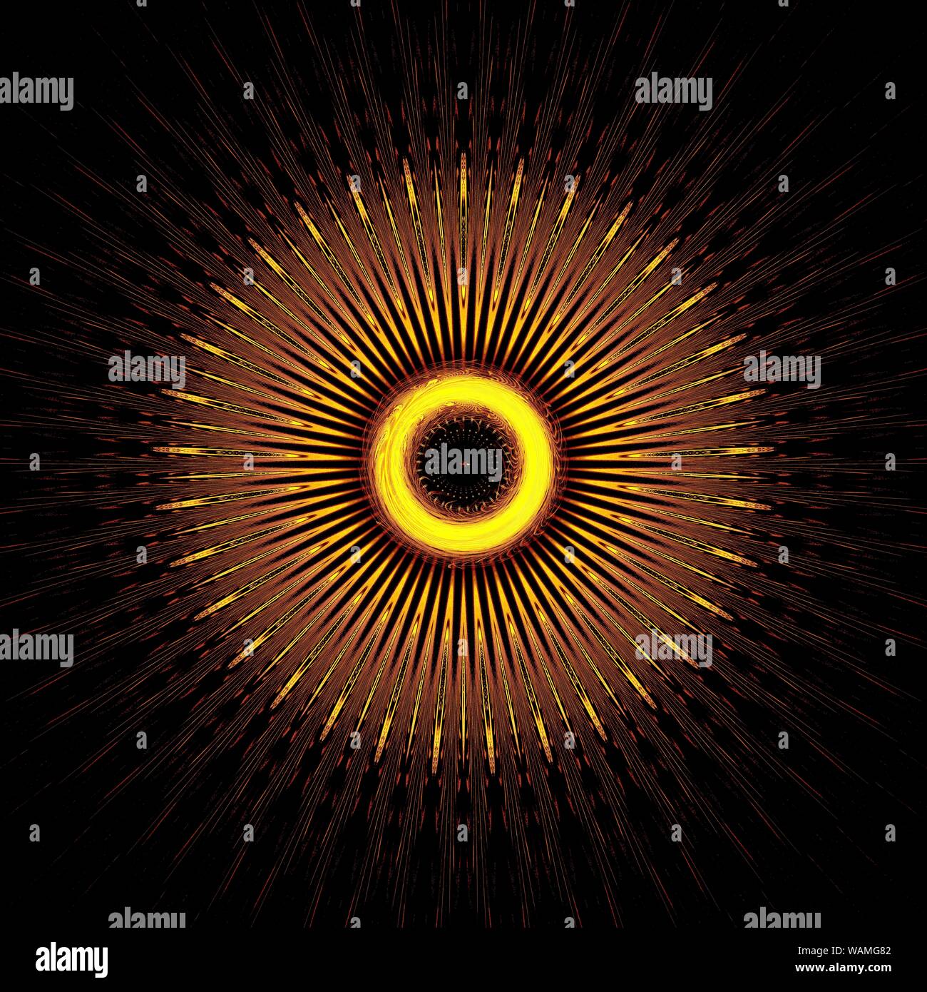 The eye of God Solar Eclipse on black background Stock Photo - Alamy