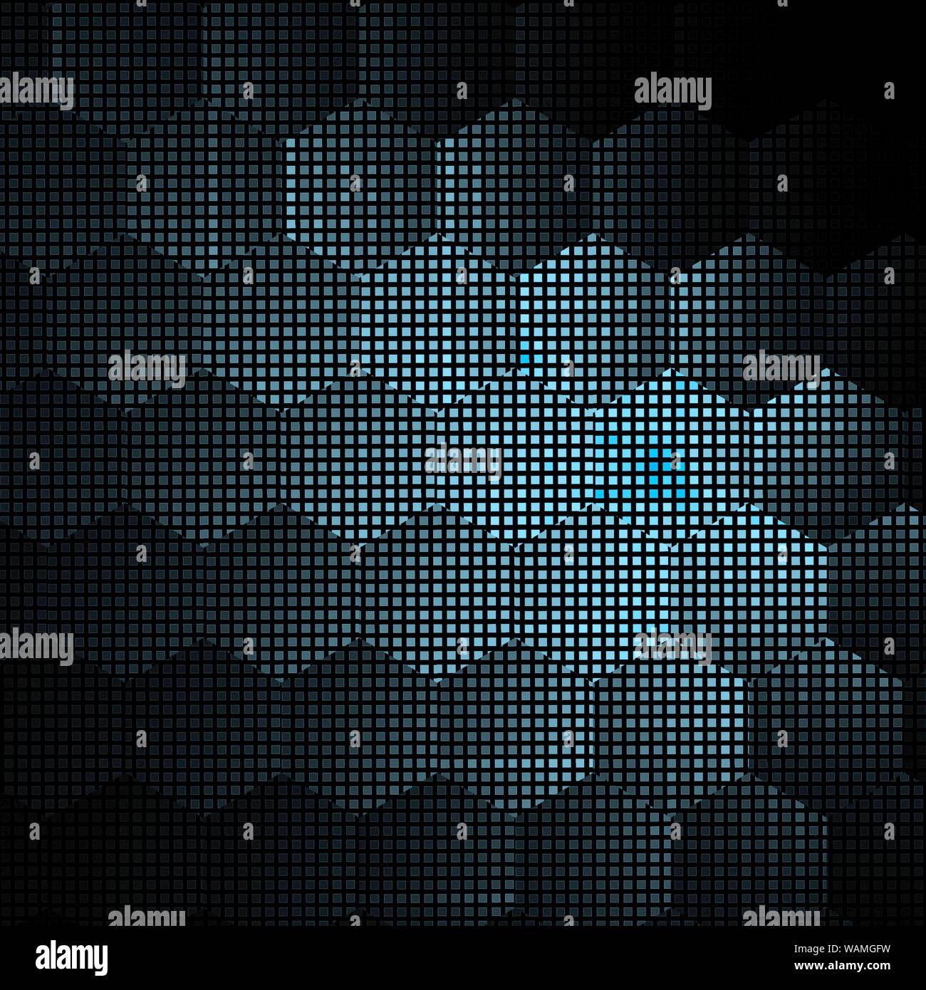 Honeycomb fractal gold hex pixel grid illustration Stock Photo - Alamy