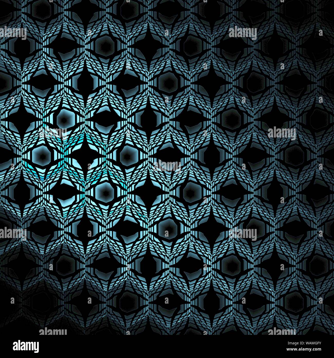 Honeycomb fractal gold hex pixel grid illustration Stock Photo - Alamy