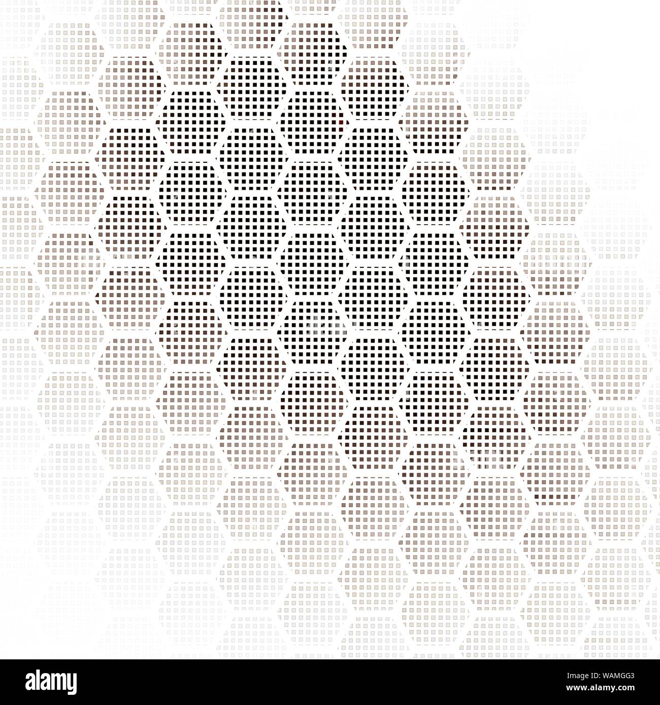 Honeycomb fractal gold hex pixel grid illustration Stock Photo - Alamy