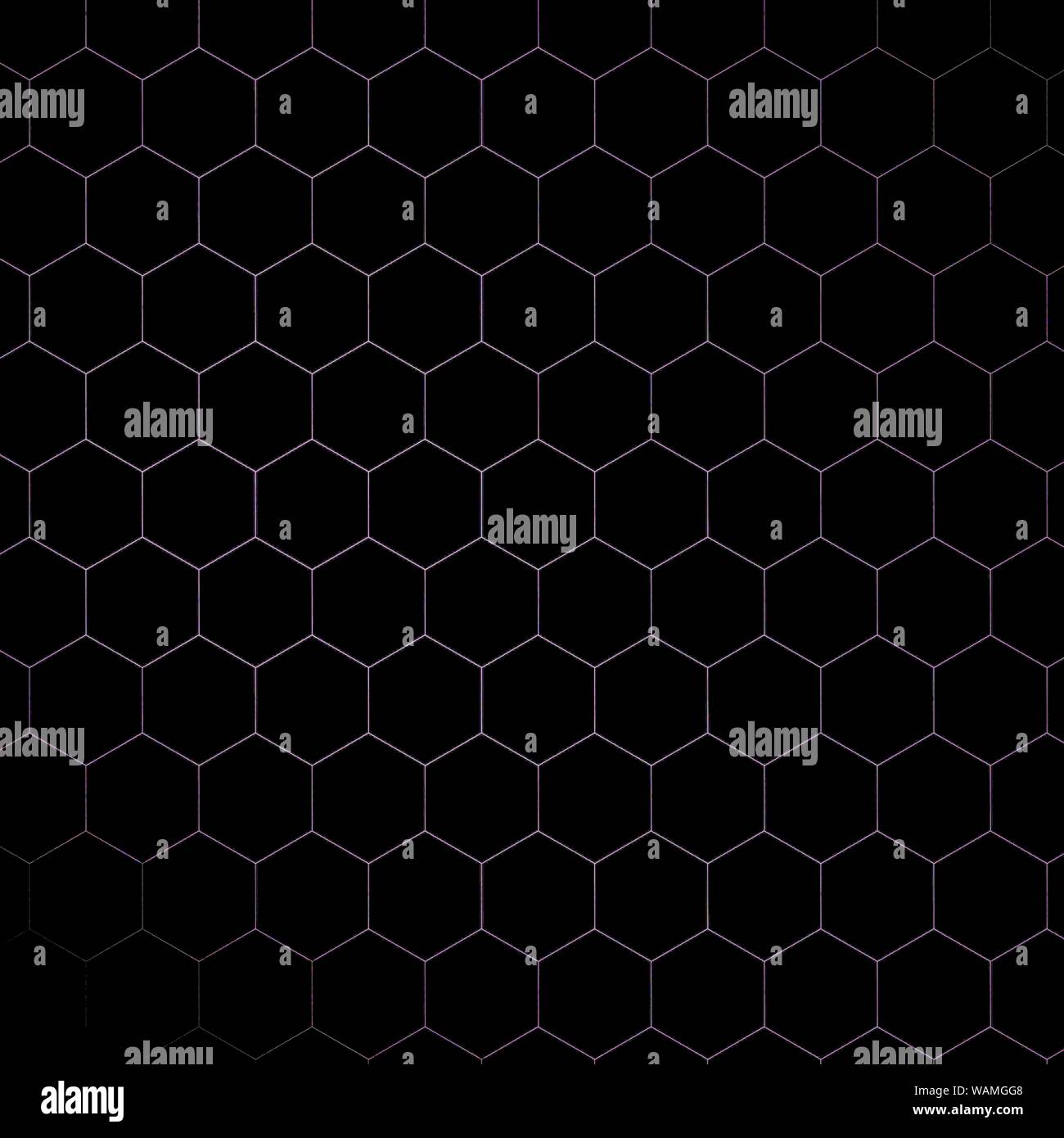 Honeycomb fractal gold hex pixel grid illustration Stock Photo - Alamy