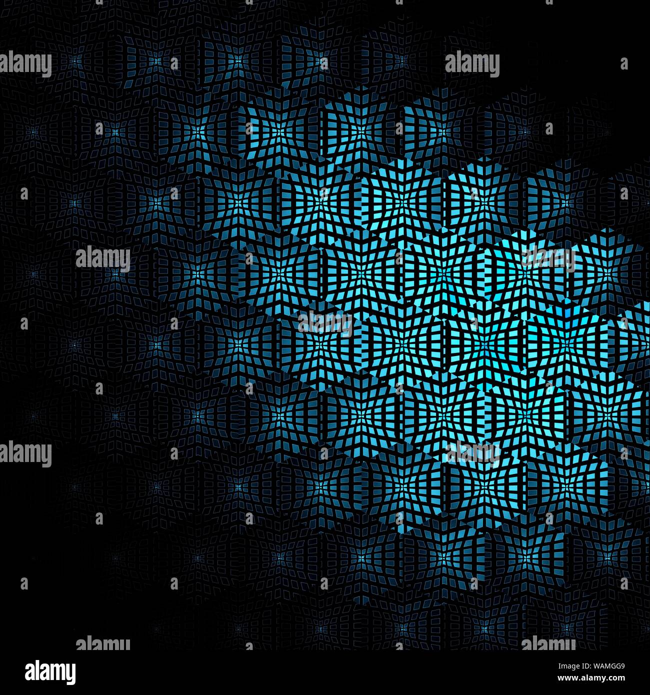 Honeycomb fractal gold hex pixel grid illustration Stock Photo - Alamy