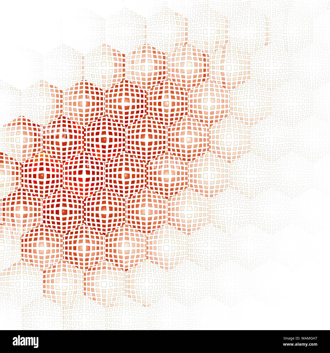 Honeycomb fractal gold hex pixel grid illustration Stock Photo - Alamy