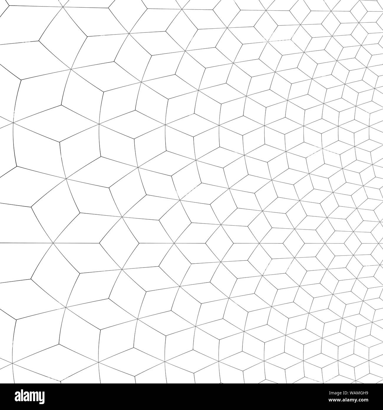 Honeycomb fractal gold hex pixel grid illustration Stock Photo - Alamy