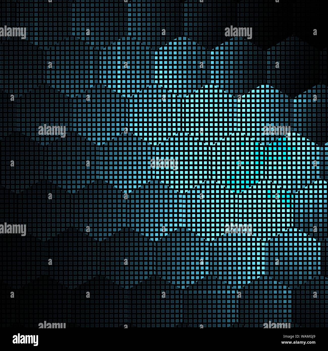 Honeycomb fractal gold hex pixel grid illustration Stock Photo - Alamy