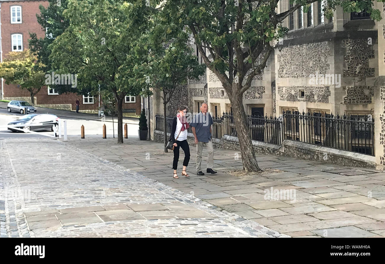 Richard Snell (right), son of Ralph Snell, entering Winchester Coroner ...