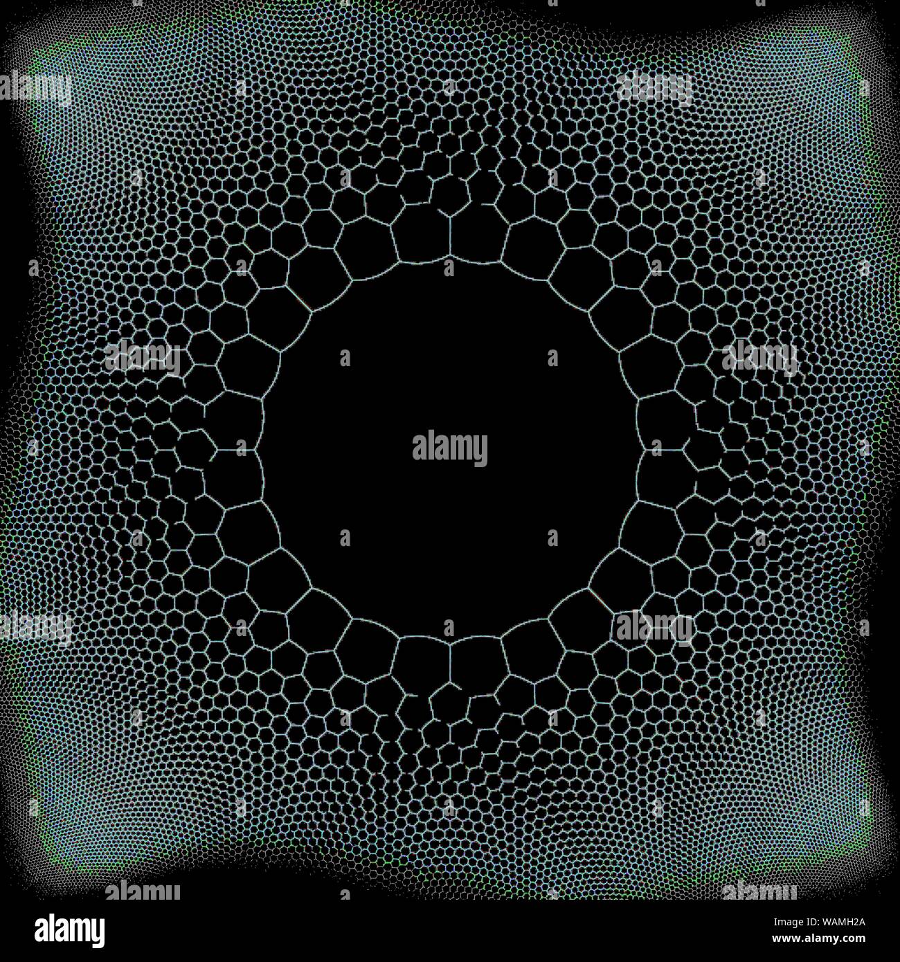 Symmetrical fractal hexagon, digital logarithm for creative graphic ...