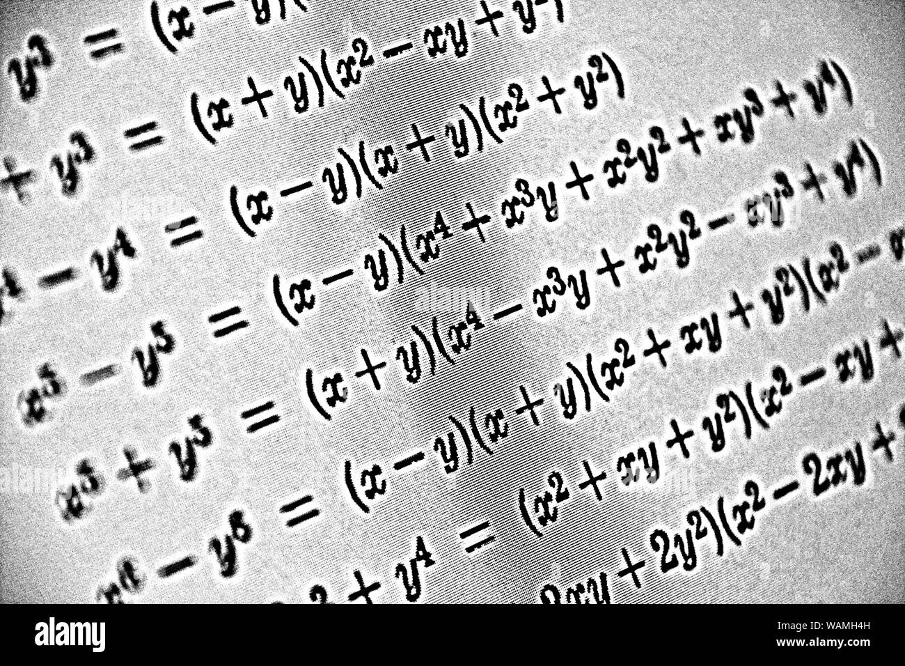 Large number of mathematical formulas on a white background HDR Stock ...