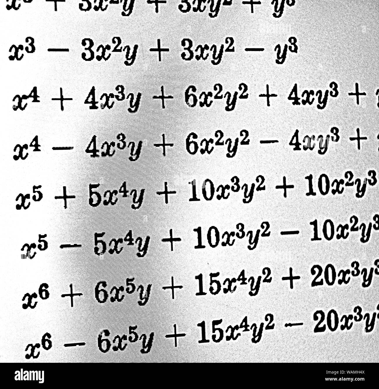 Large number of mathematical formulas on a white background HDR Stock ...
