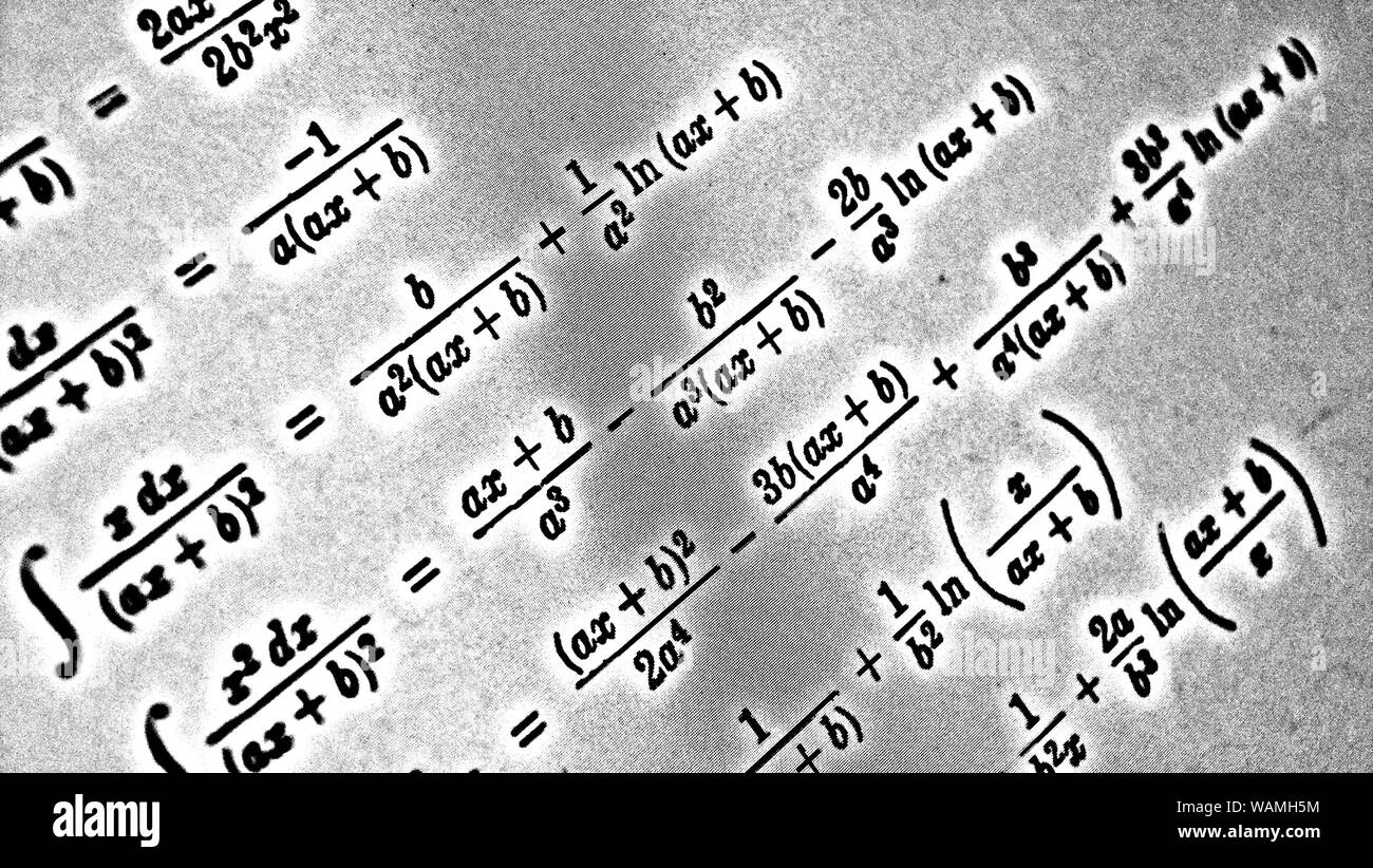 Large number of mathematical formulas on a white background HDR Stock ...