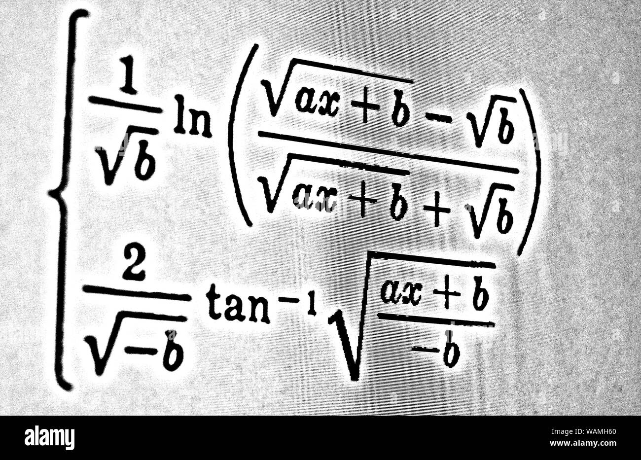 Large number of mathematical formulas on a white background HDR Stock ...