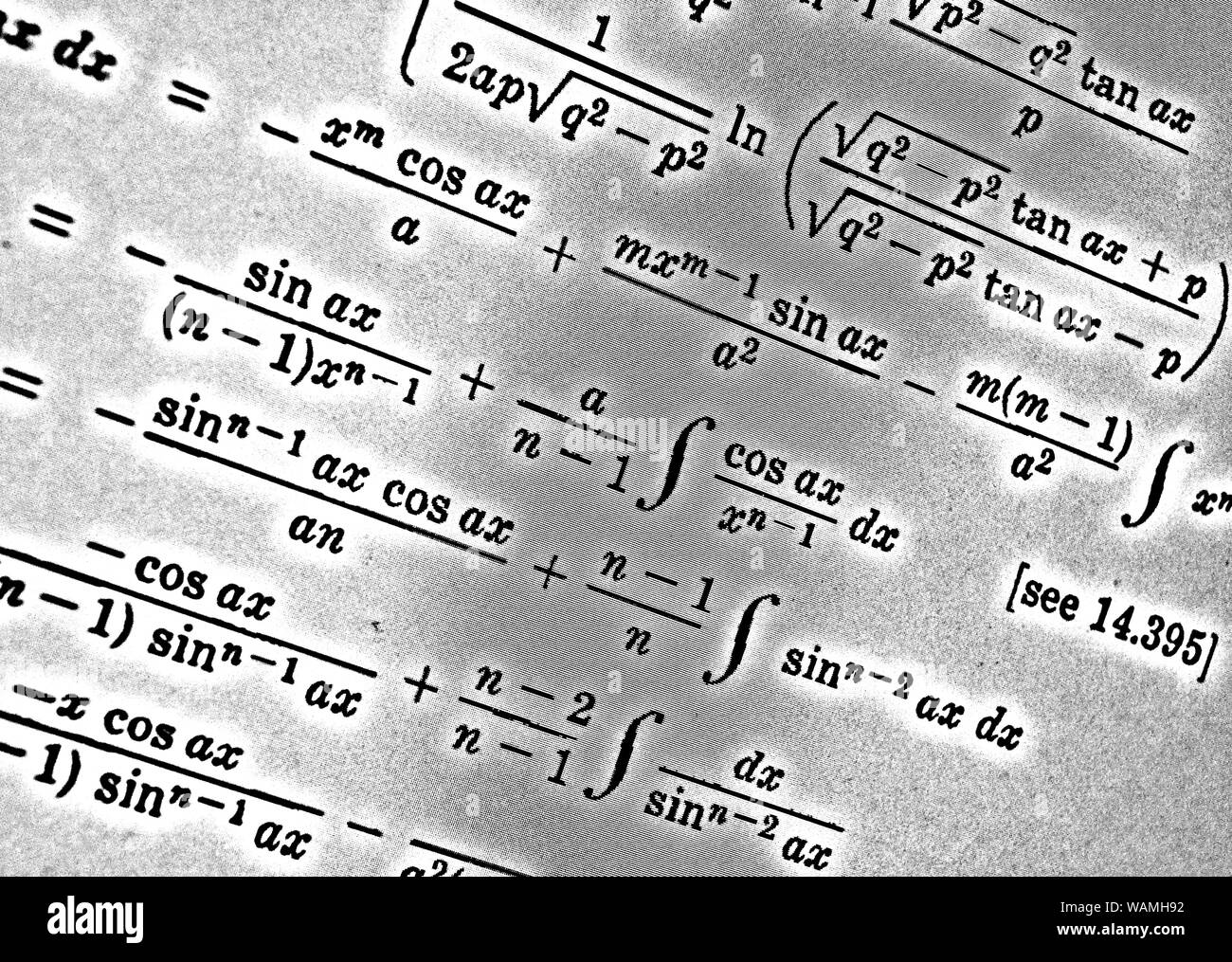Large number of mathematical formulas on a white background HDR Stock ...