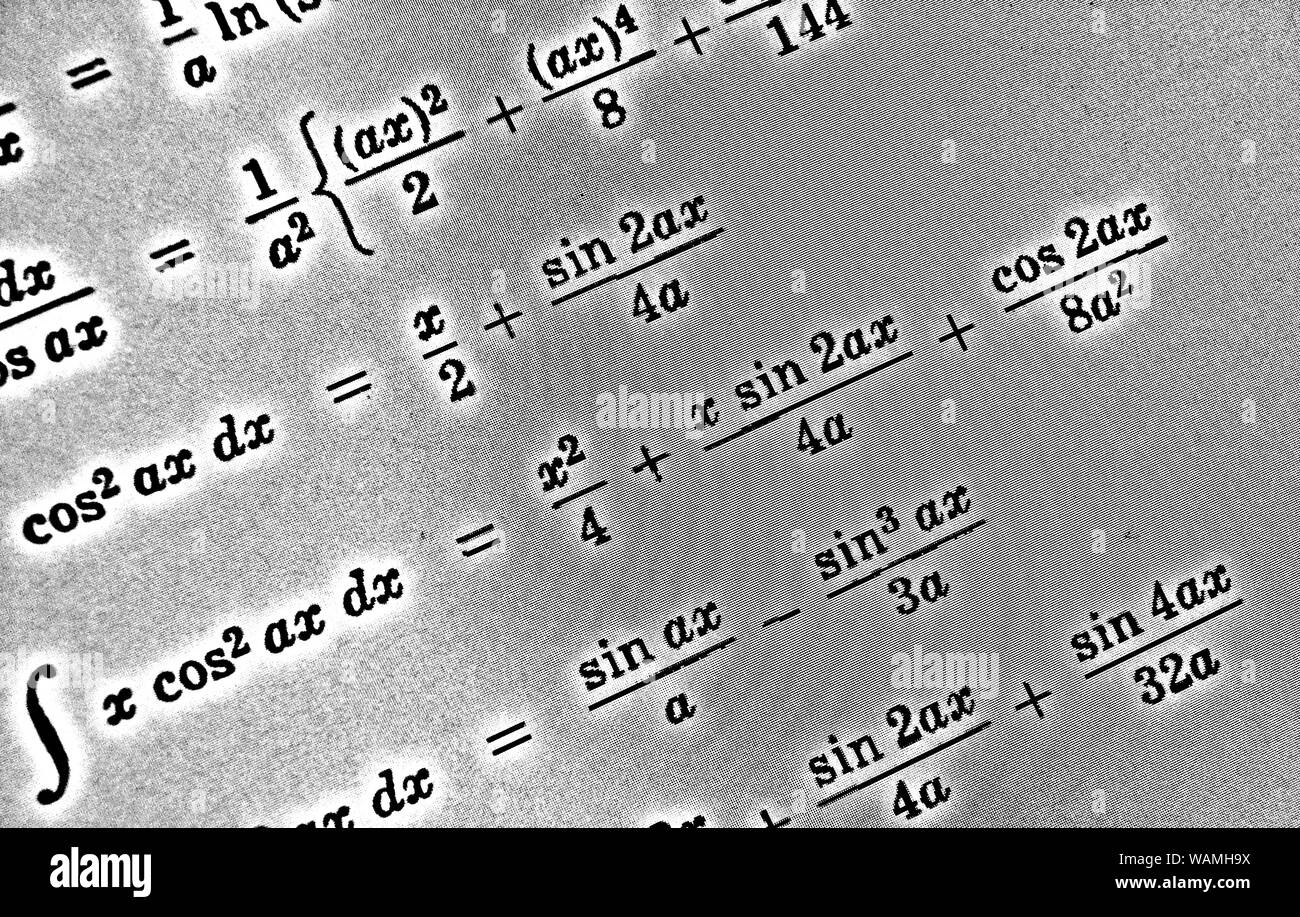 Large number of mathematical formulas on a white background HDR Stock ...