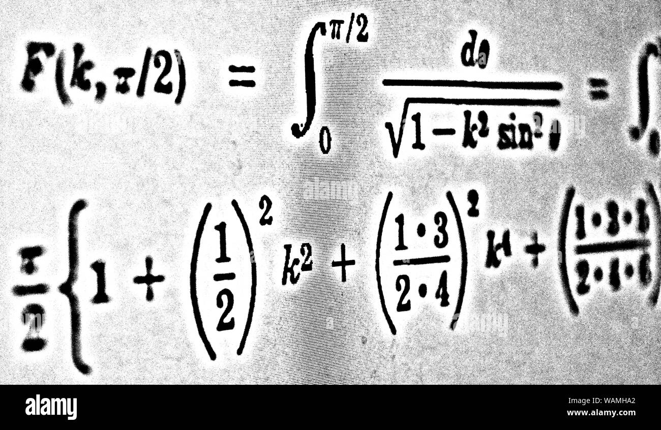 Large number of mathematical formulas on a white background HDR Stock ...