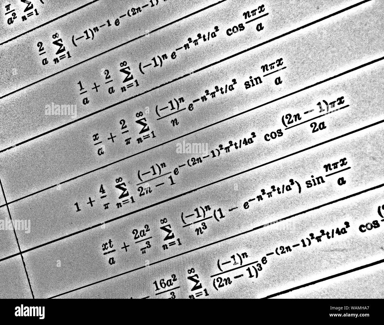 Large number of mathematical formulas on a white background HDR Stock ...