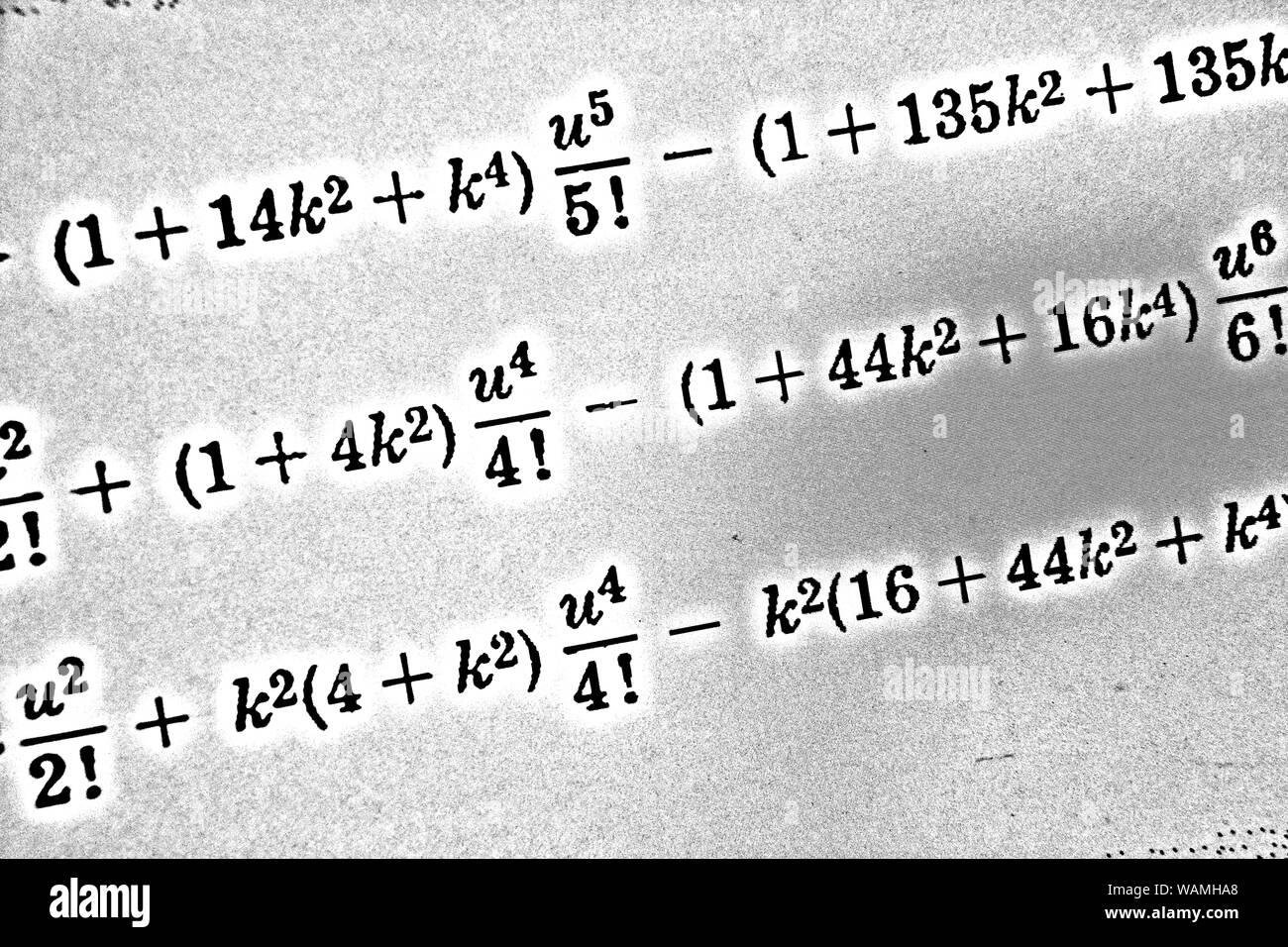 Large number of mathematical formulas on a white background HDR Stock ...
