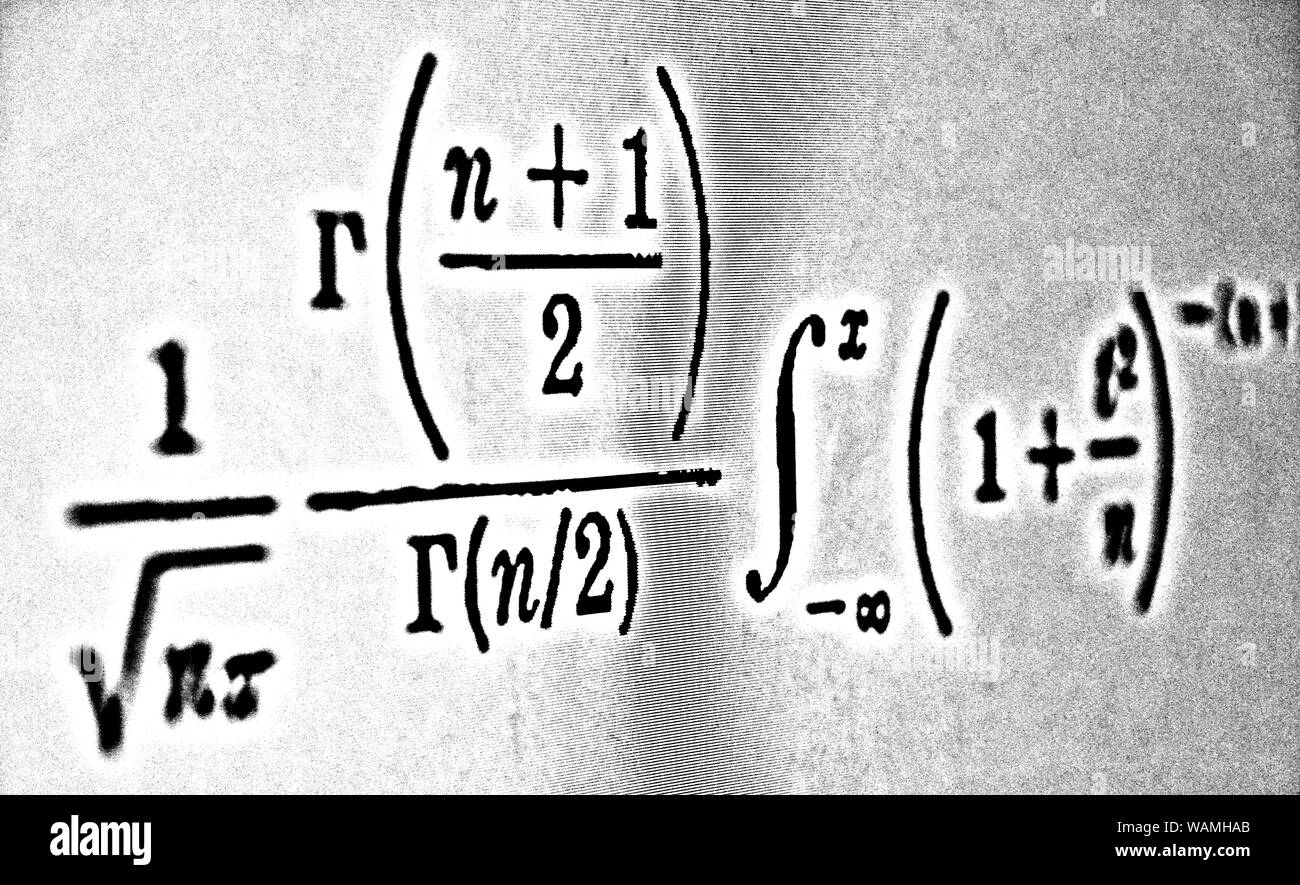 Large number of mathematical formulas on a white background HDR Stock ...