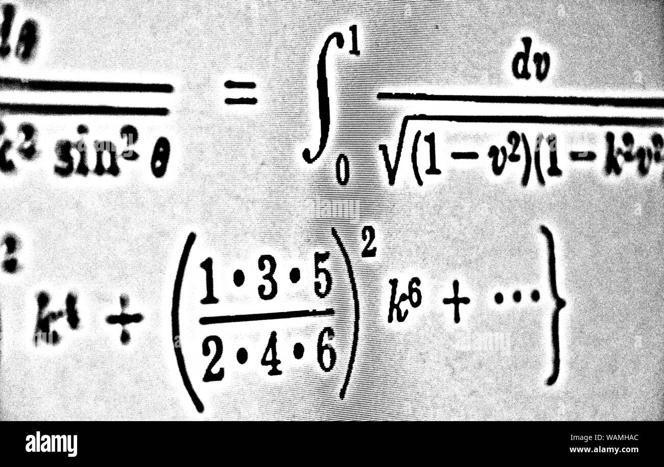 Large number of mathematical formulas on a white background HDR Stock ...