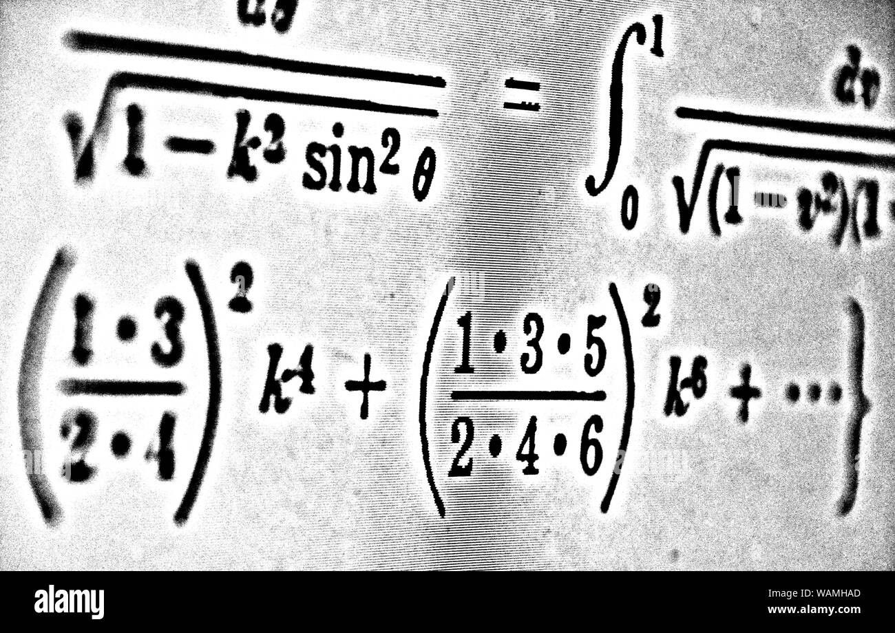 Large number of mathematical formulas on a white background HDR Stock ...