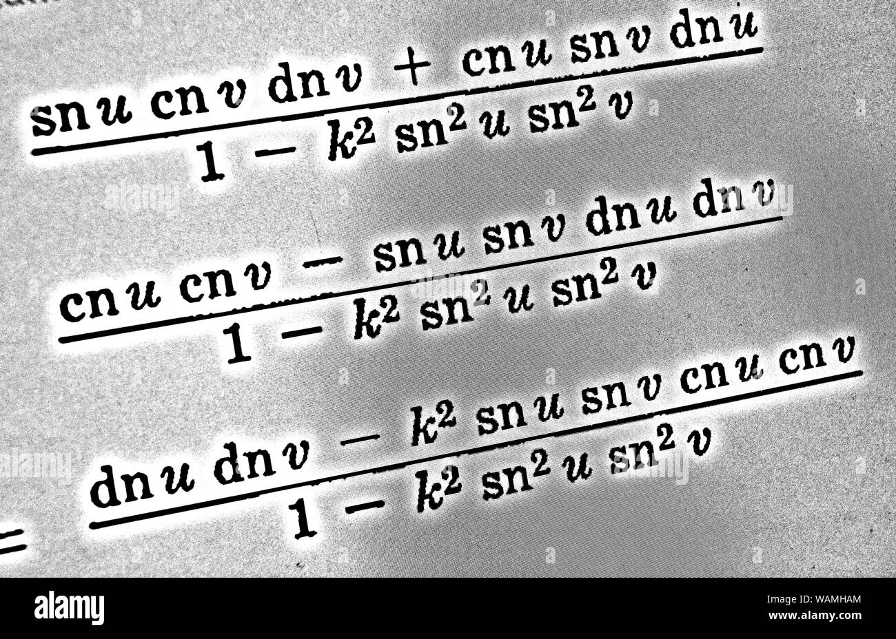 Large number of mathematical formulas on a white background HDR Stock ...