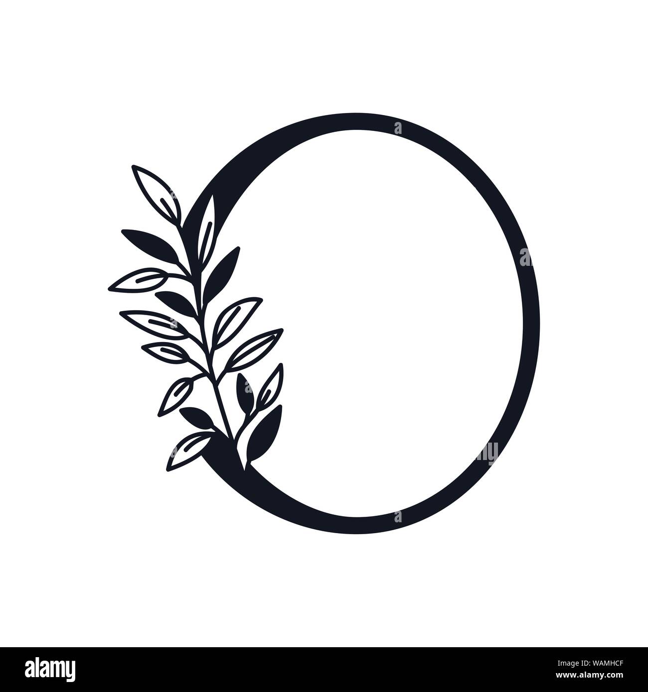 letter O of the alphabet with leaves Stock Vector Image & Art - Alamy