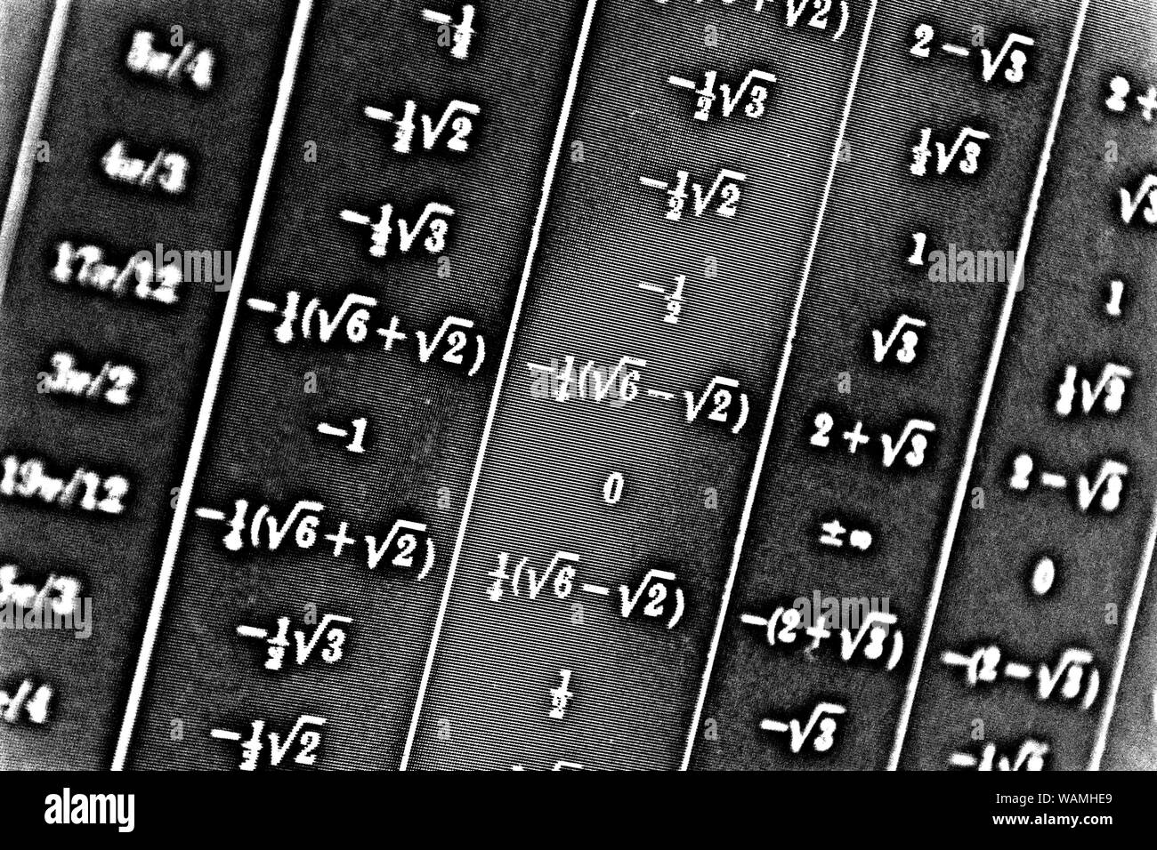 Large number of mathematical formulas on a black background HDR Stock ...