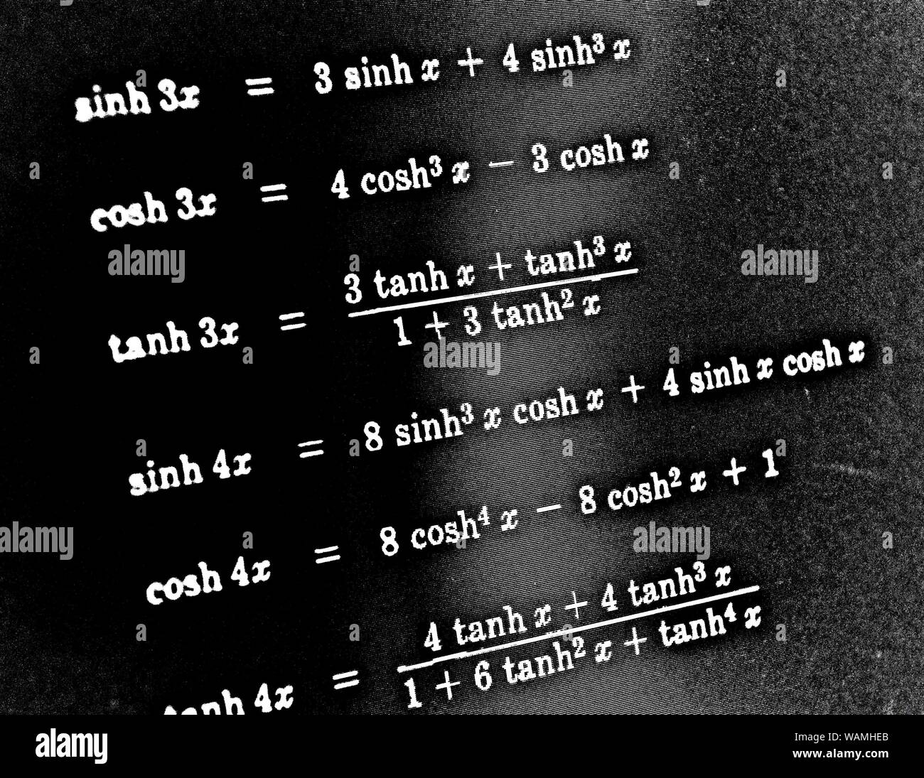 Large number of mathematical formulas on a black background HDR Stock ...