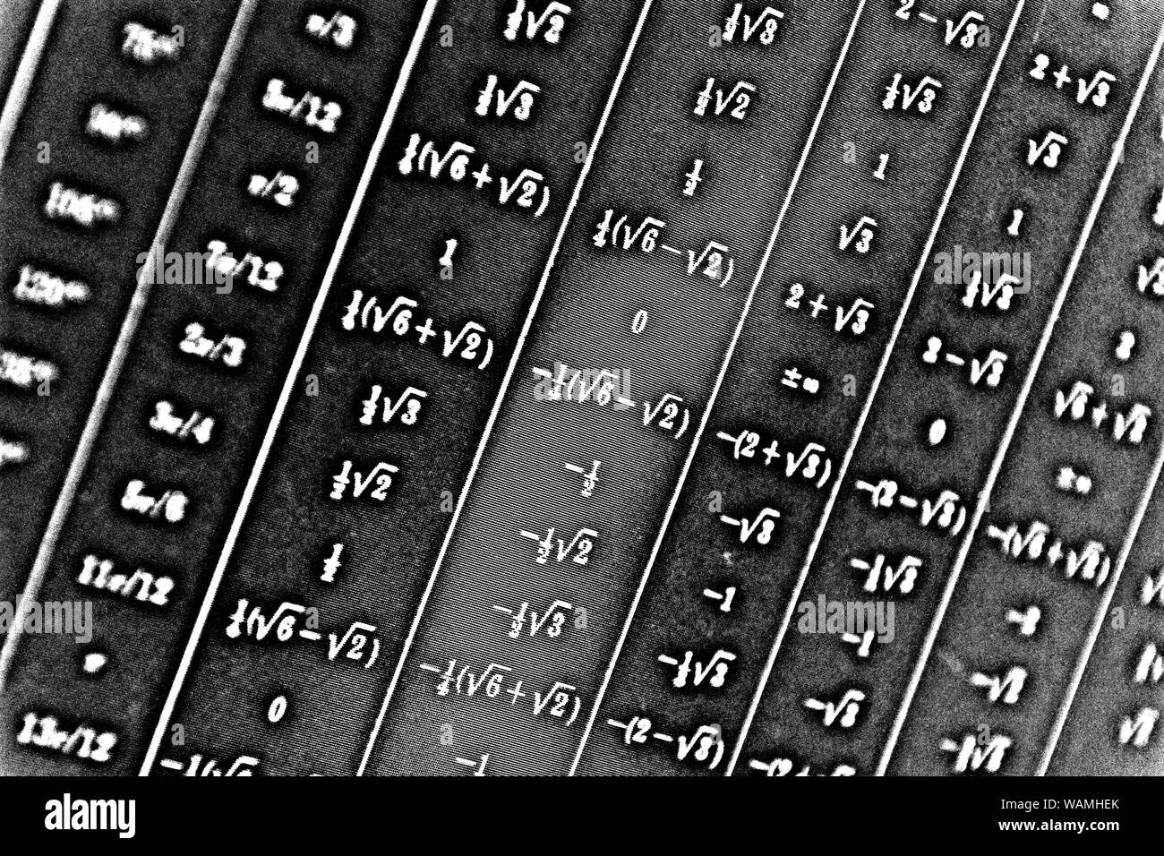 Large number of mathematical formulas on a black background HDR Stock ...