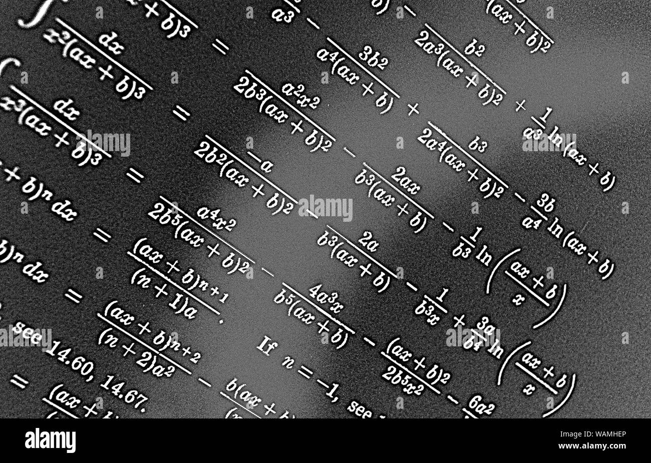 Large number of mathematical formulas on a black background HDR Stock ...