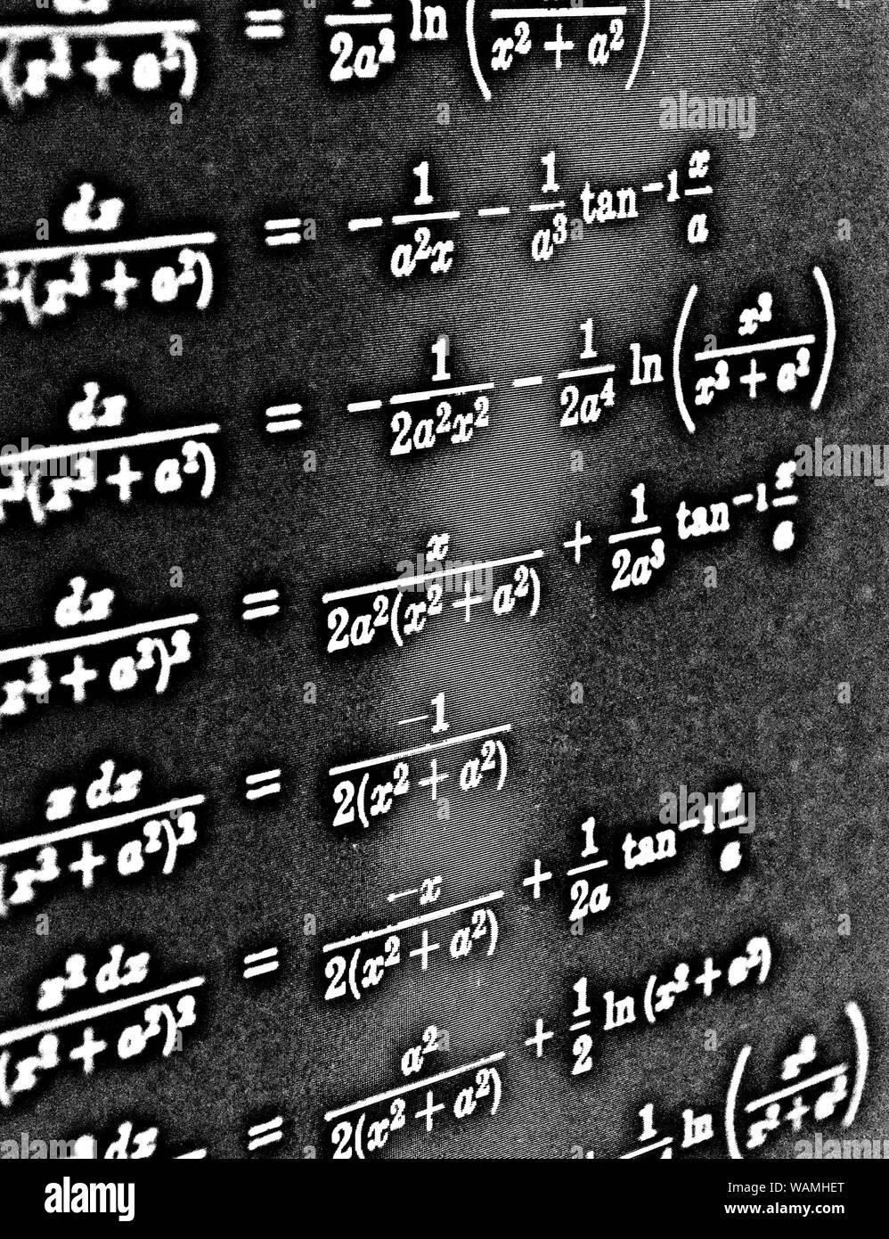 Large number of mathematical formulas on a black background HDR Stock ...