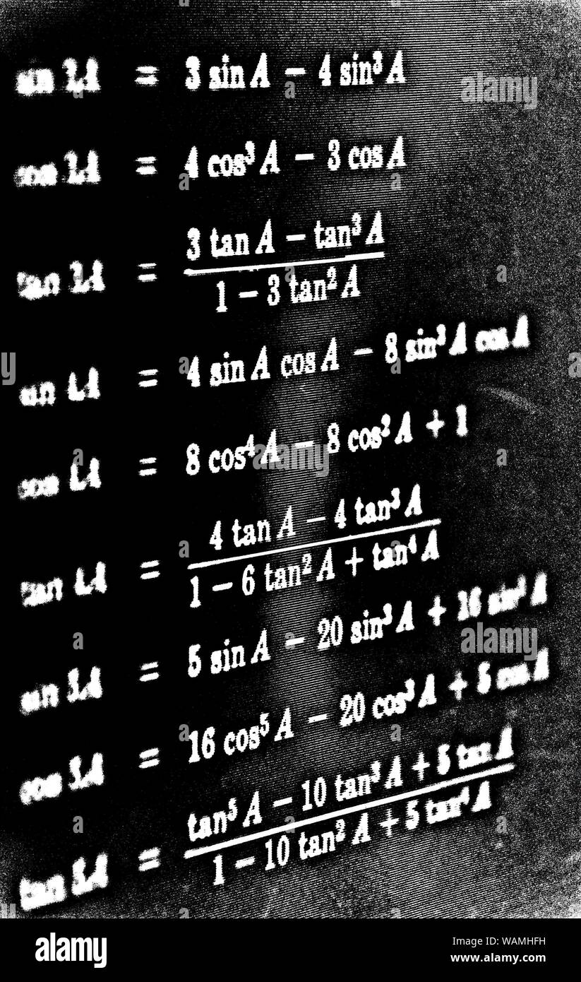 Large number of mathematical formulas on a black background HDR Stock ...