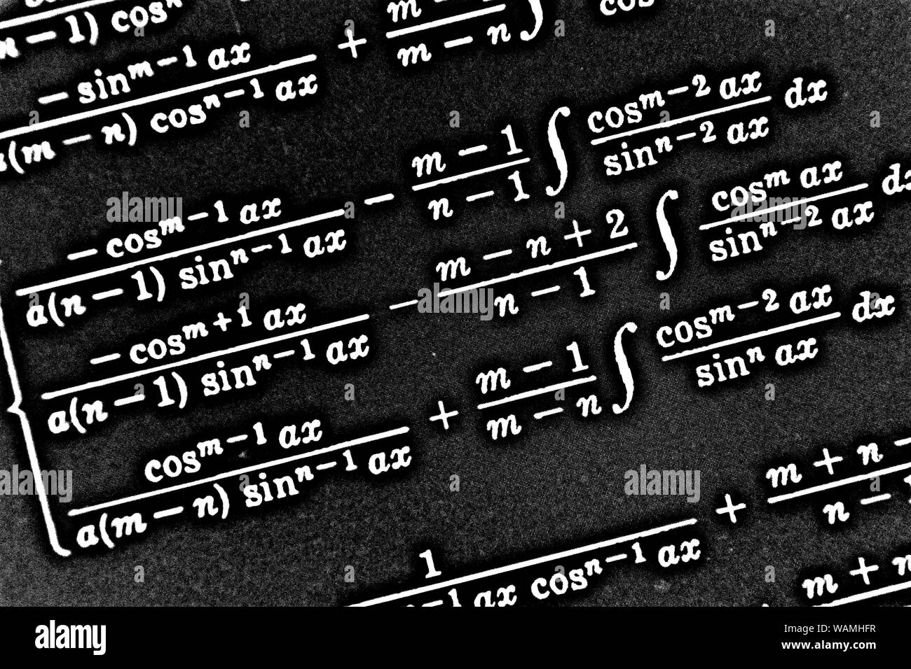 Large number of mathematical formulas on a black background HDR Stock ...