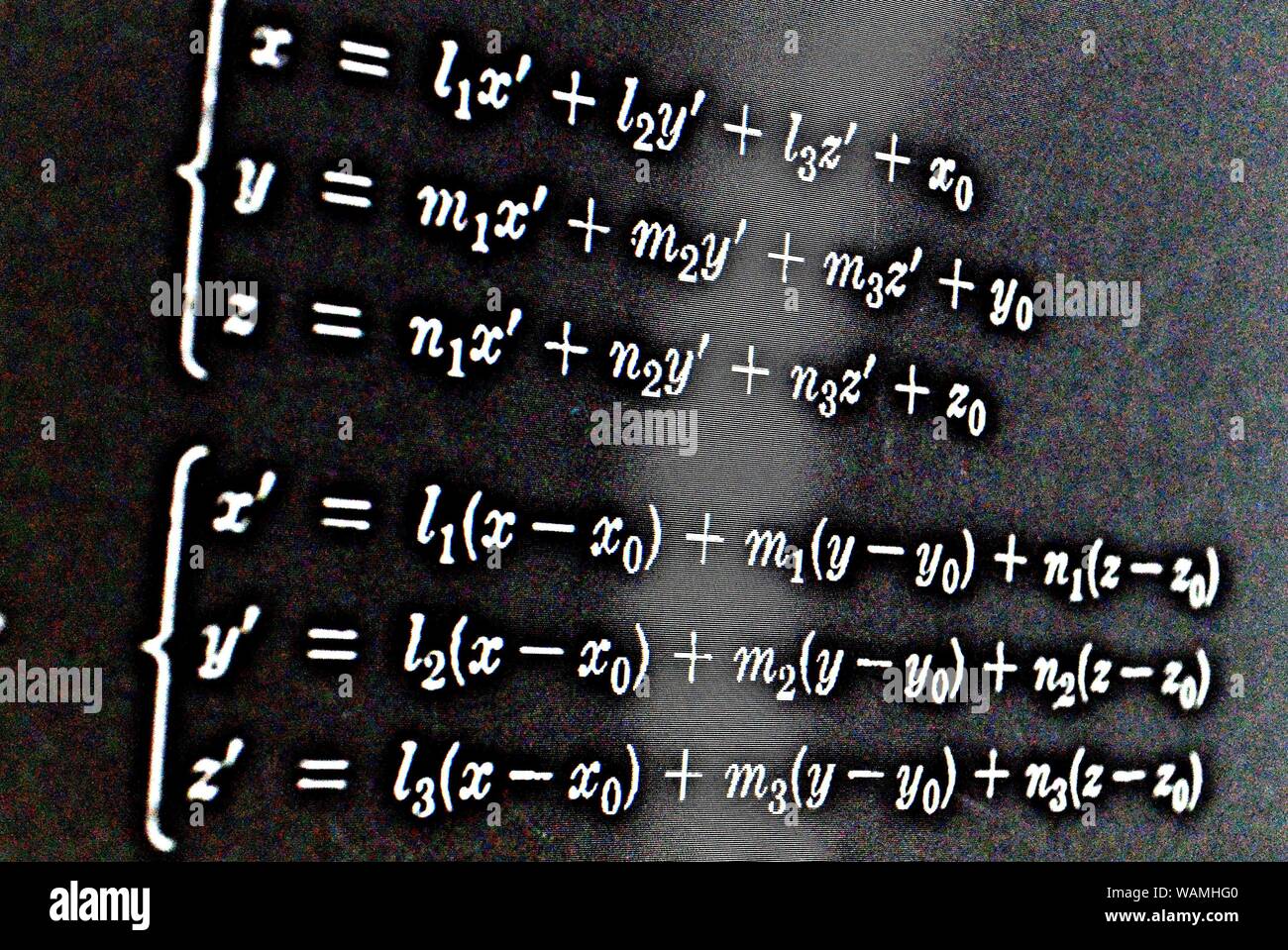 Large number of mathematical formulas on a black background HDR Stock ...