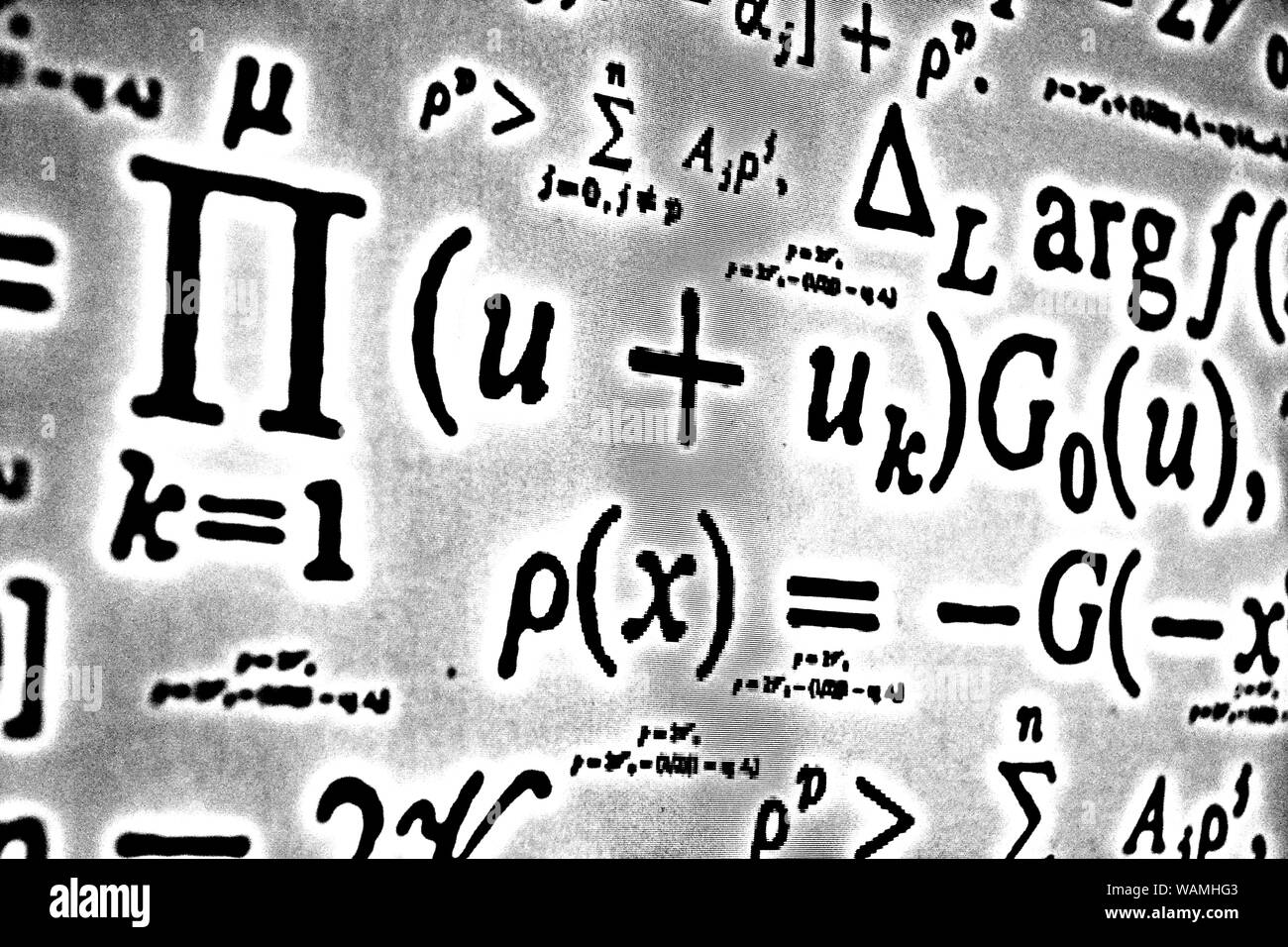 Large number of mathematical formulas on a white background HDR Stock ...