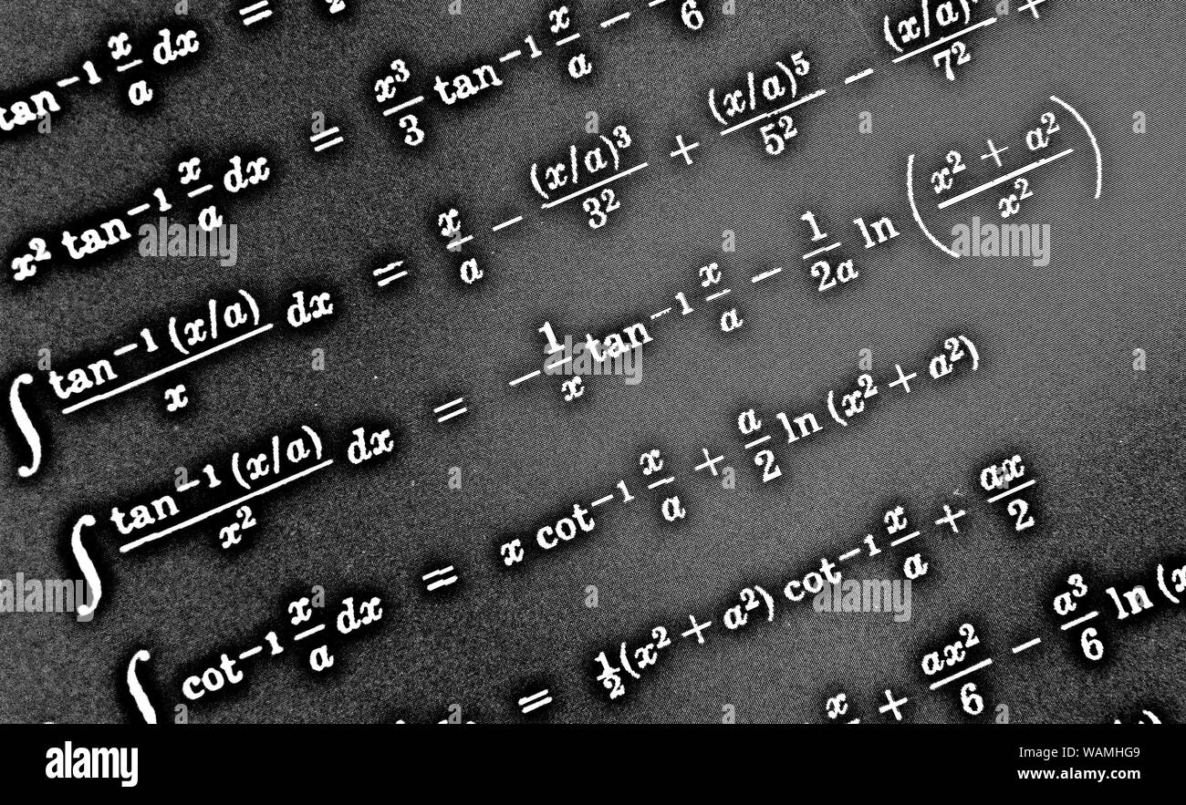 Large number of mathematical formulas on a black background HDR Stock ...