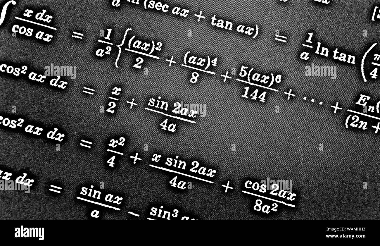 Large number of mathematical formulas on a black background HDR Stock ...