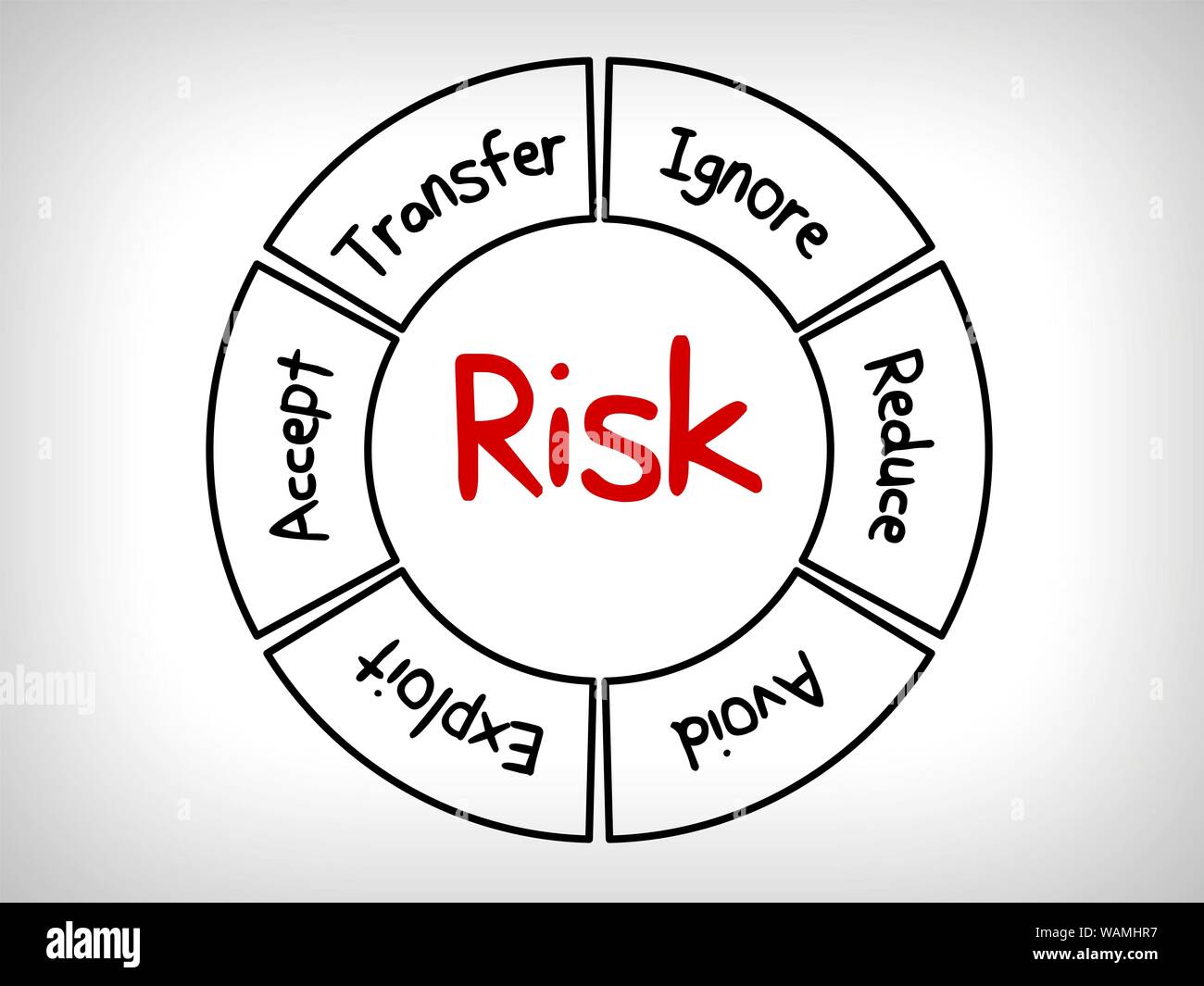 risk management strategies - ignore, accept, avoid, reduce, transfer ...