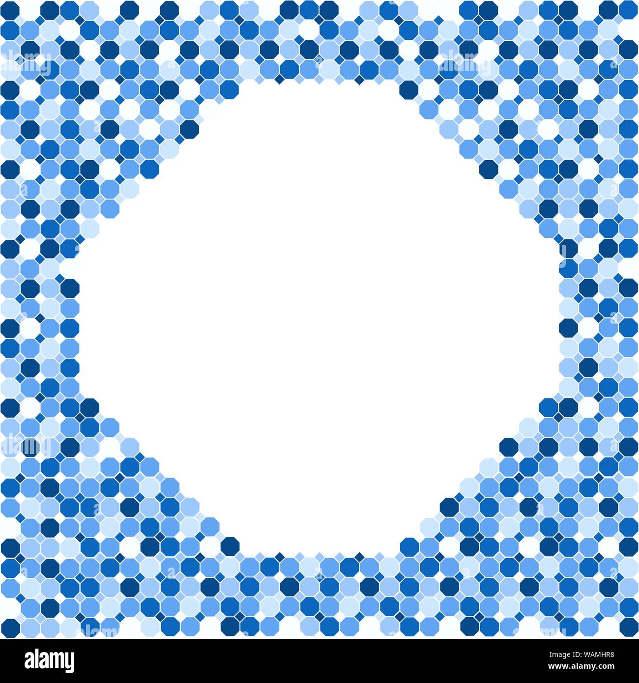 Blue modern geometrical octagon square abstract background. Innovation ...