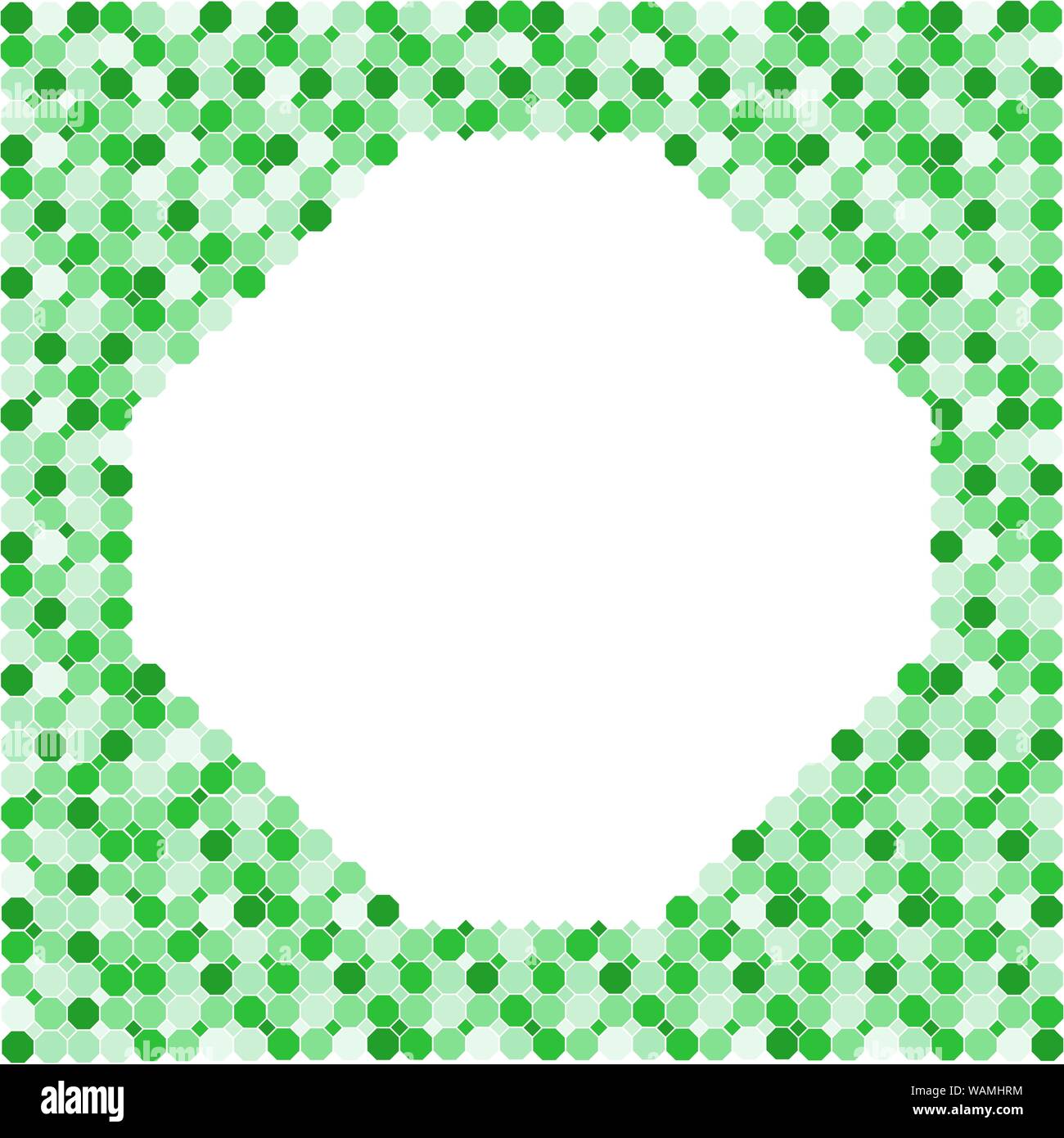 Green modern geometrical octagon square abstract background. Innovation ...