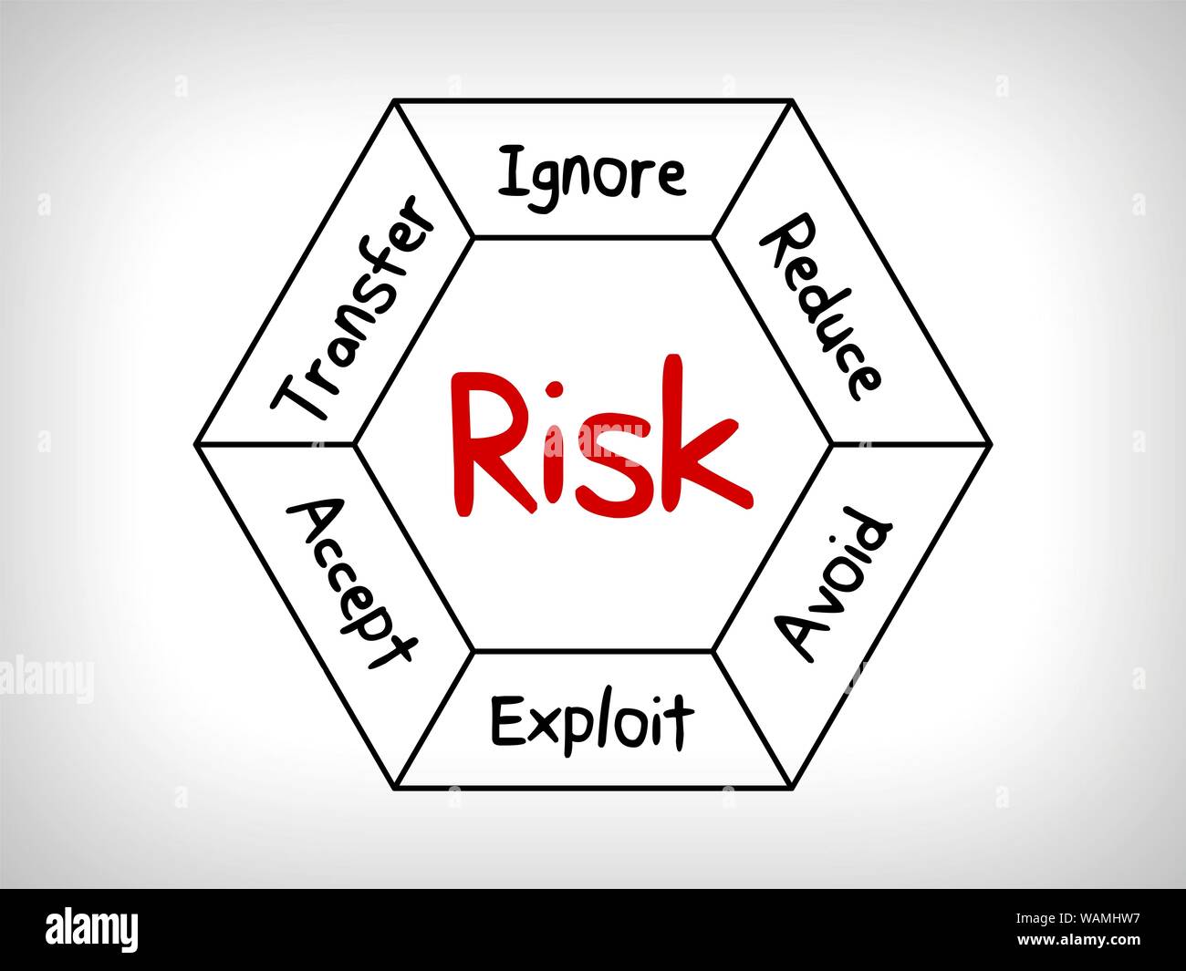 risk management strategies - ignore, accept, avoid, reduce, transfer ...