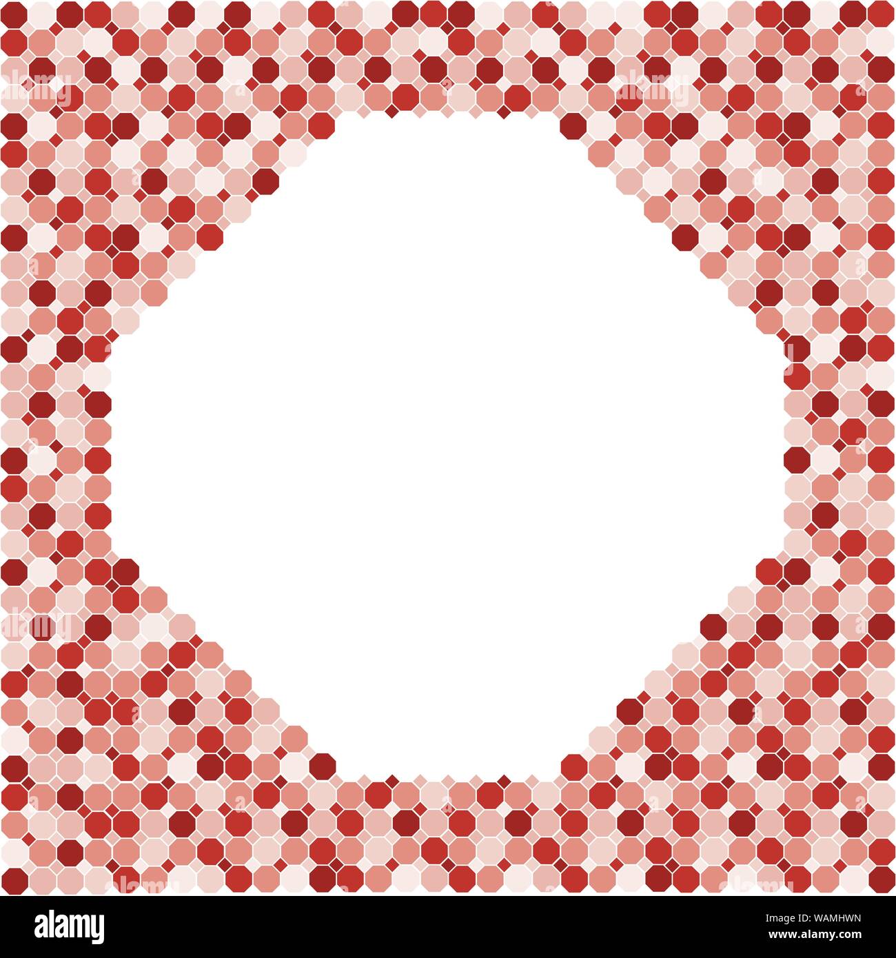 Red modern geometrical octagon square abstract background. Innovation ...