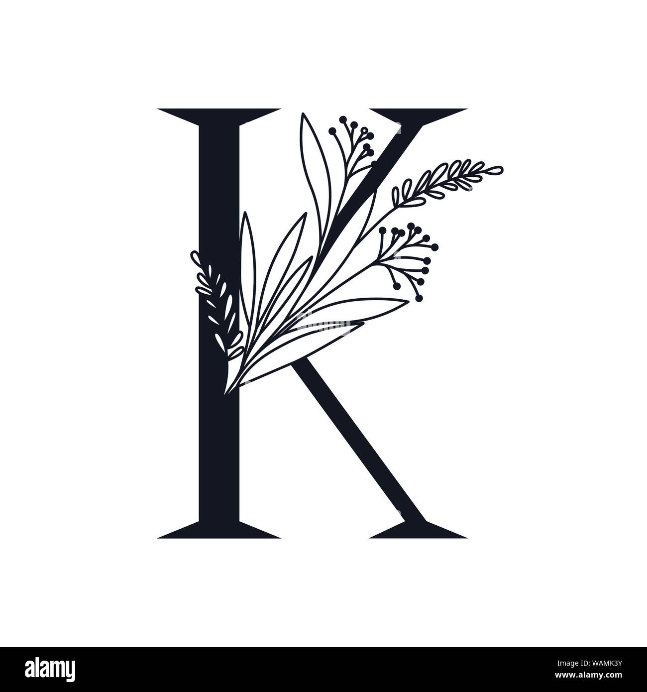 letter of the alphabet with leaves Stock Vector Image & Art - Alamy