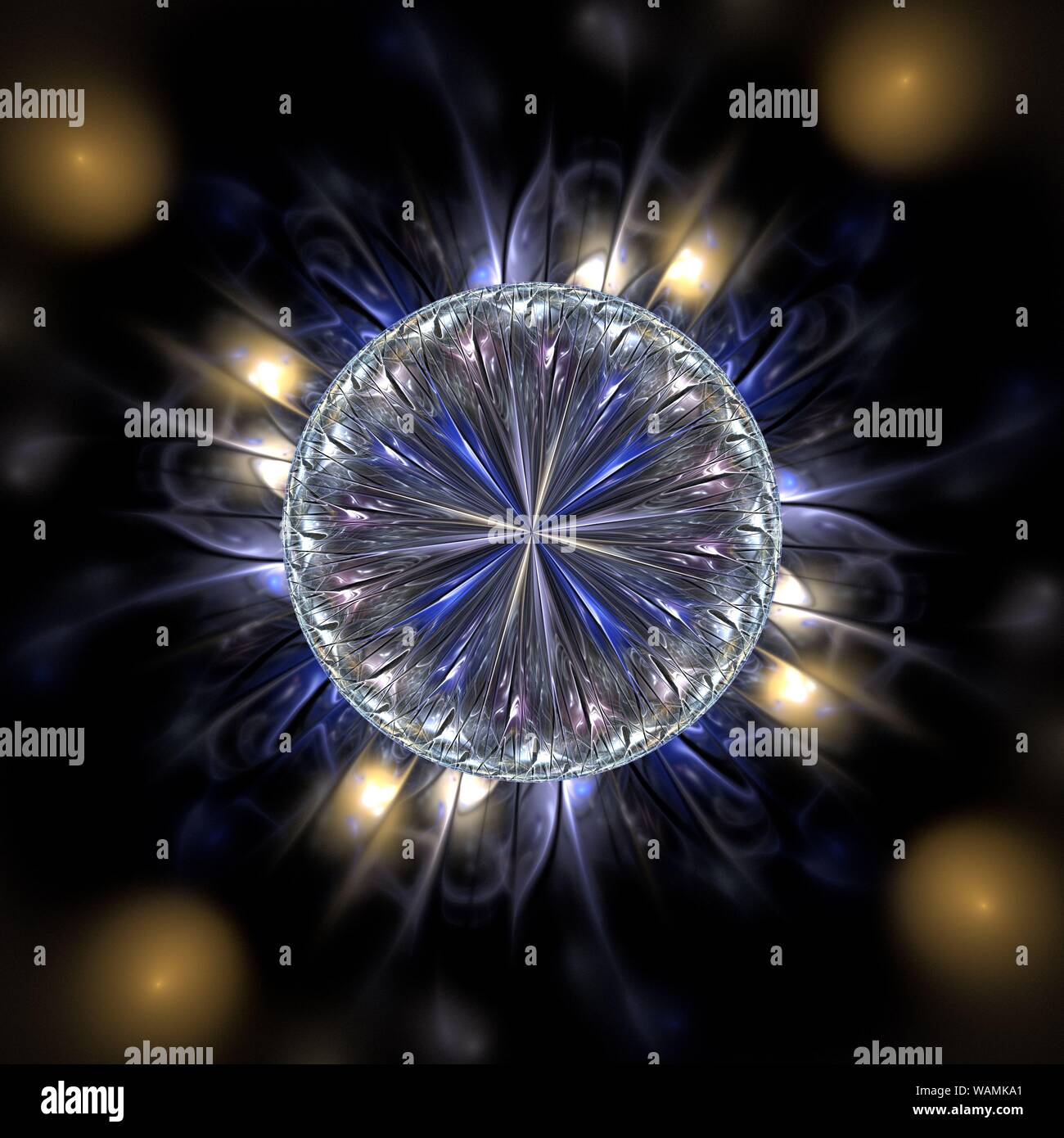 Beautiful Symmetrical fractal sun, focus, circle, digital artwork for ...