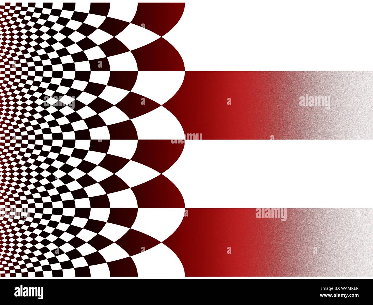 Symmetrical fractal gradient pattern background red, digital artwork ...