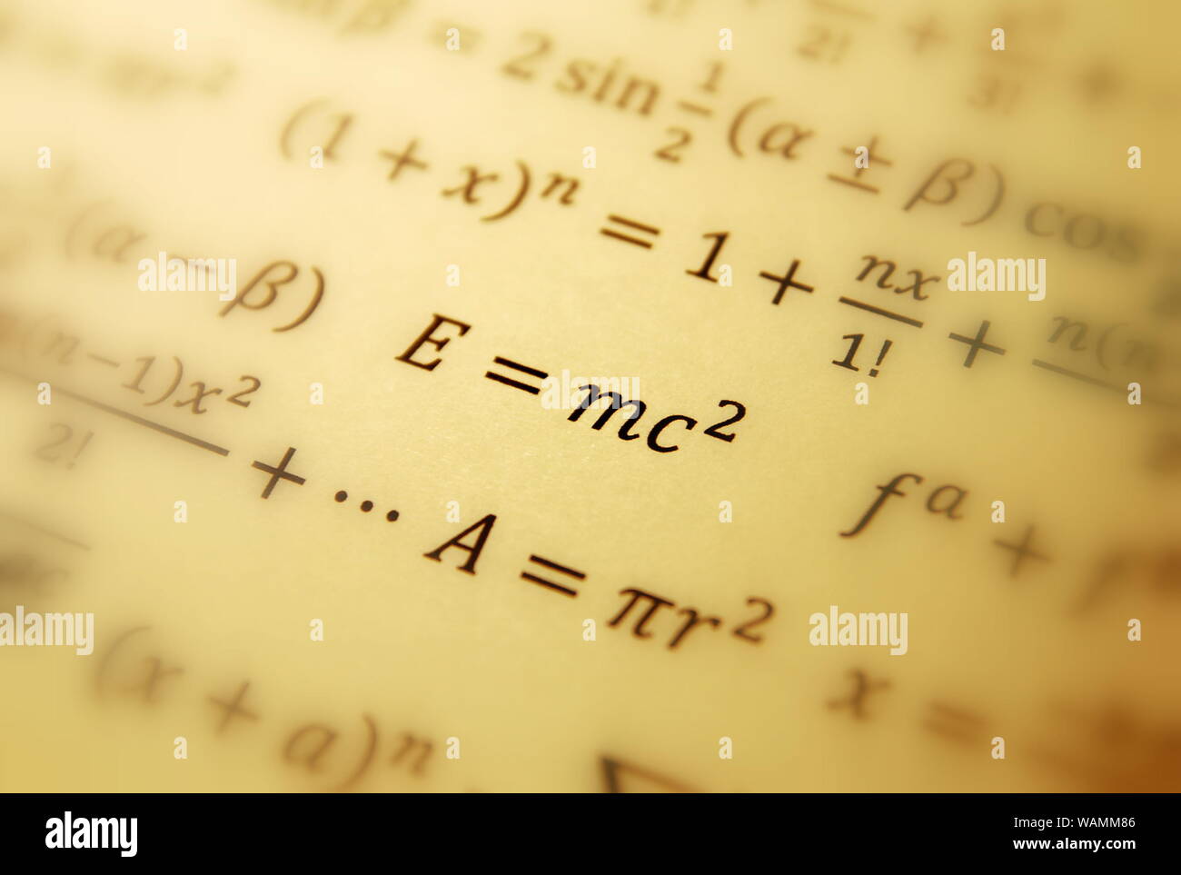 Einstein formula of relativity Stock Photo - Alamy