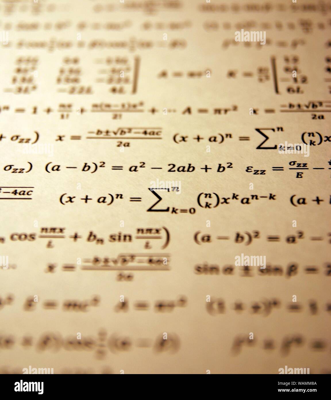 Formula Advanced Math Equation Stock Photo Alamy