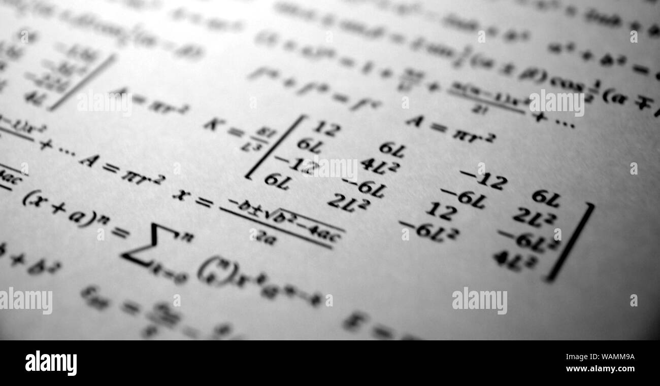 Blackboard Math Black and White Stock Photos & Images - Alamy