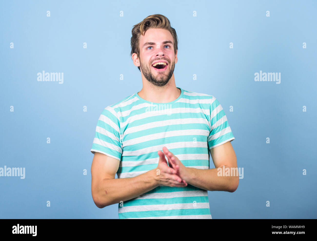 Man Handsome Hipster Bristle Facial Hair Smiling Happy Face Happiness