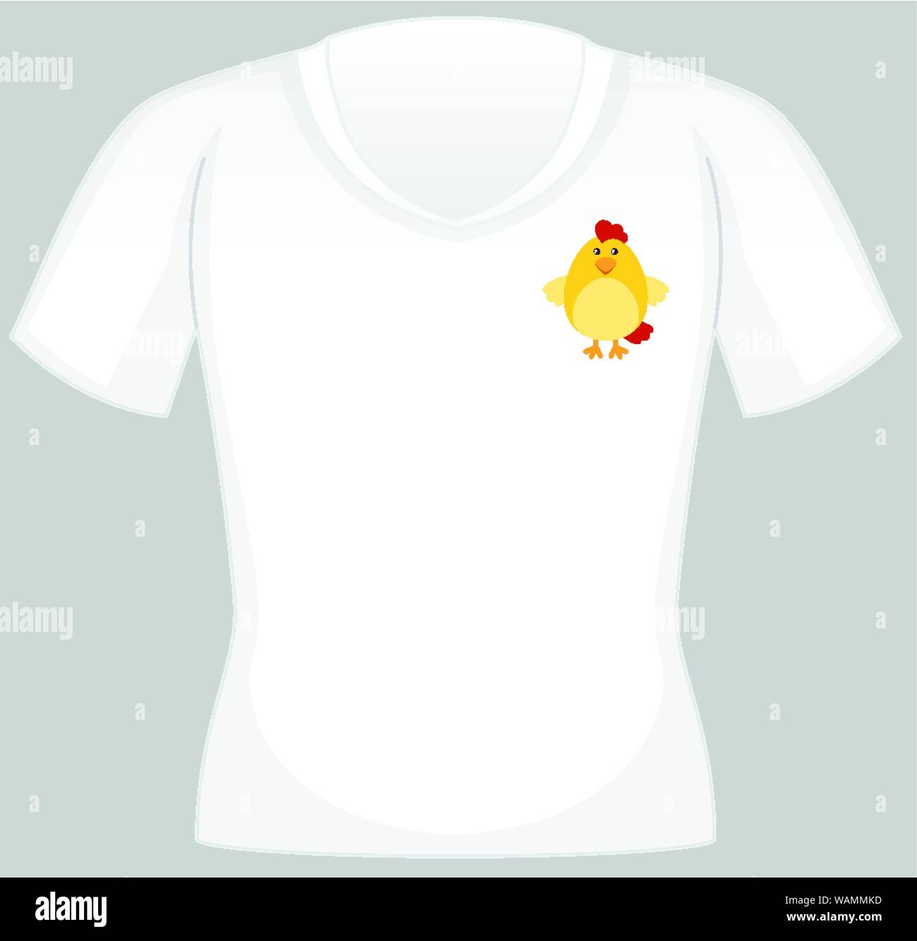 T-shirt design with graphic in front illustration Stock Vector Image ...